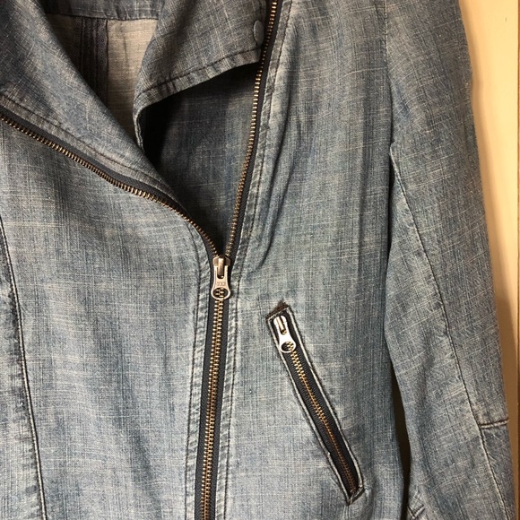 Level 99 | Jackets & Coats | Linen Jean Jacket | Poshmark